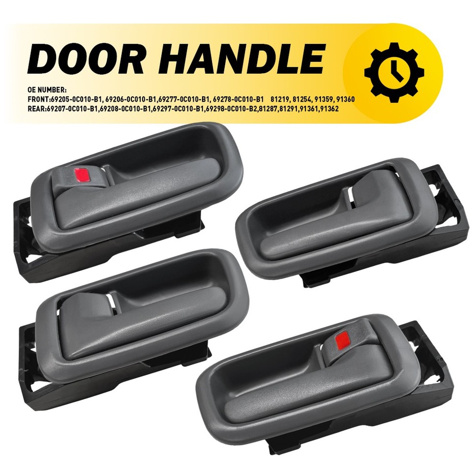Fit Toyota Tundra 4PCS 2000-2006 Interior Door Handle Gray w/Door Lock ...