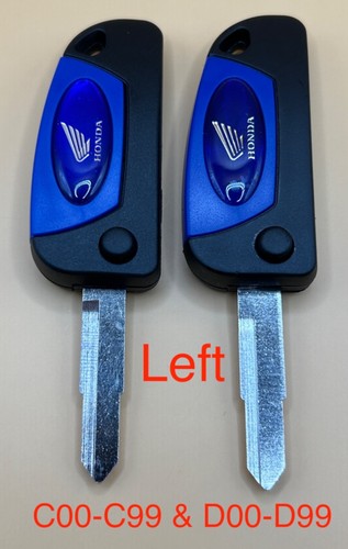 2 Flip Key Blanks Honda CX500 Elite Scooter FT500 Ascot Goldwing GL1500 ...