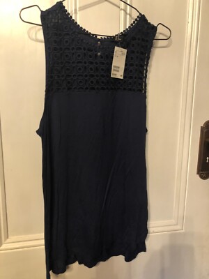 H and M Top Blue Size M New | eBay Australia