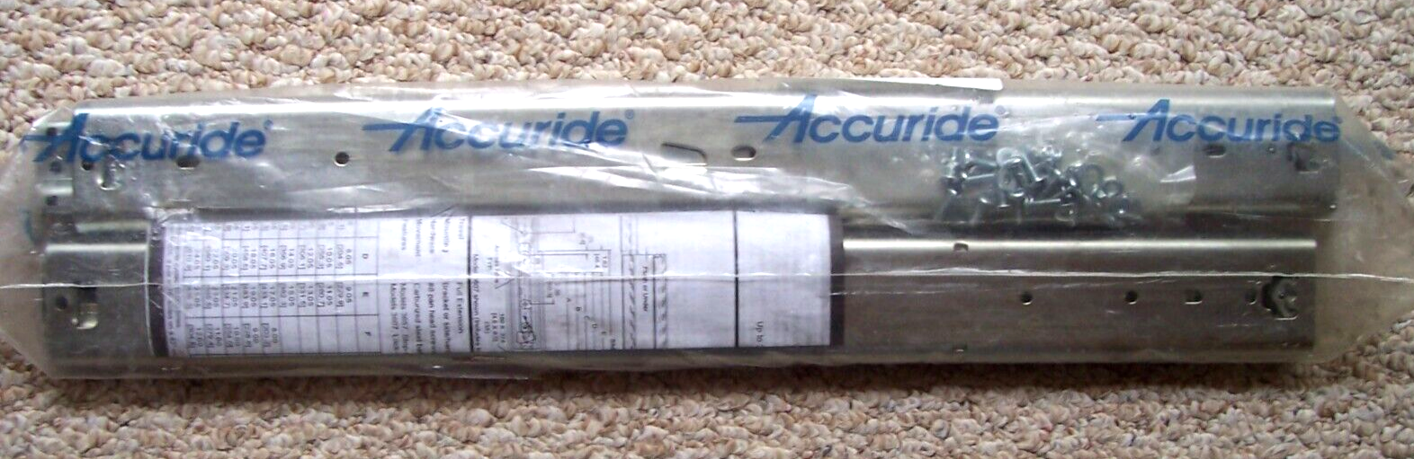 1 Pair of Accuride Heavy-Duty Full Travel Slides Drawer Slides 20" #C ...