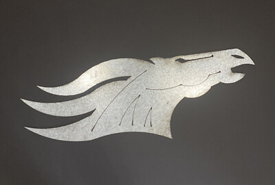 Denver Bronco Logo Plasma Broncos Logo Sign Etsy
