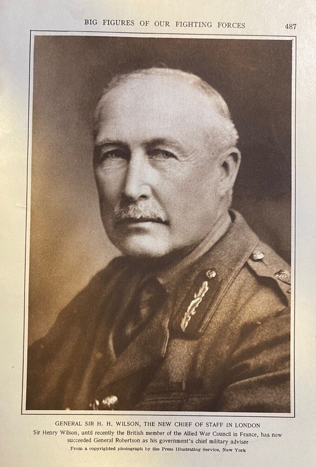 1918 Vintage Magazine Illustration General Sir Henry H. Wilson | eBay