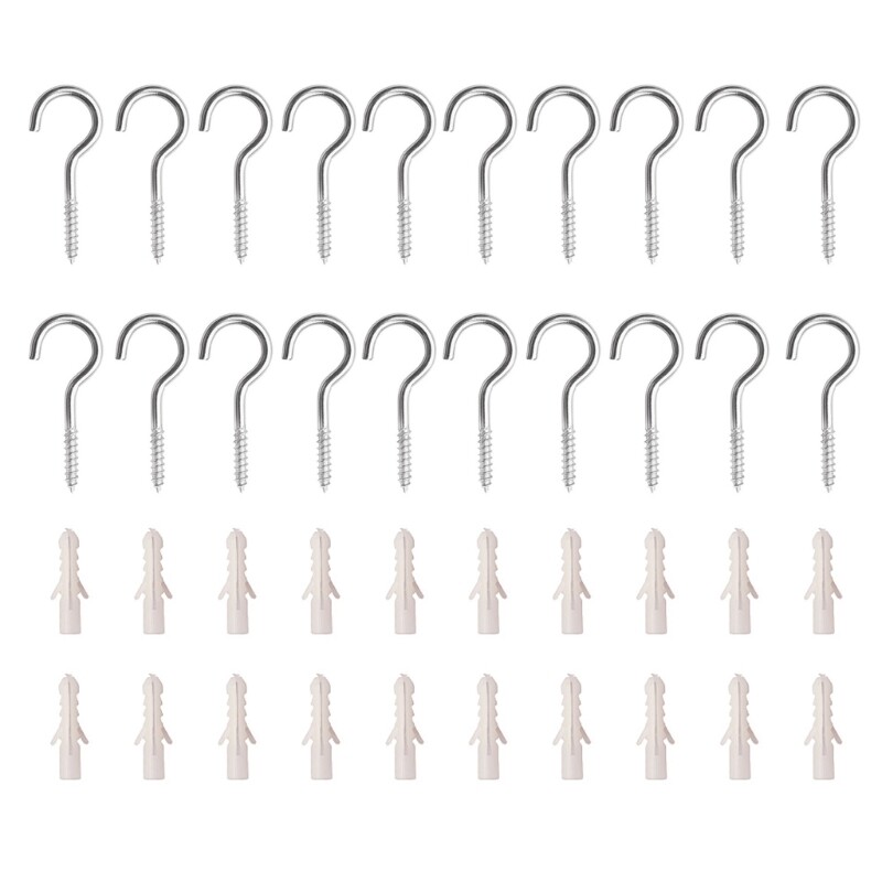 20Pcs M3/M4/M5 Ceiling Hooks Stainless Steel Screw Eye Hooks Home ...