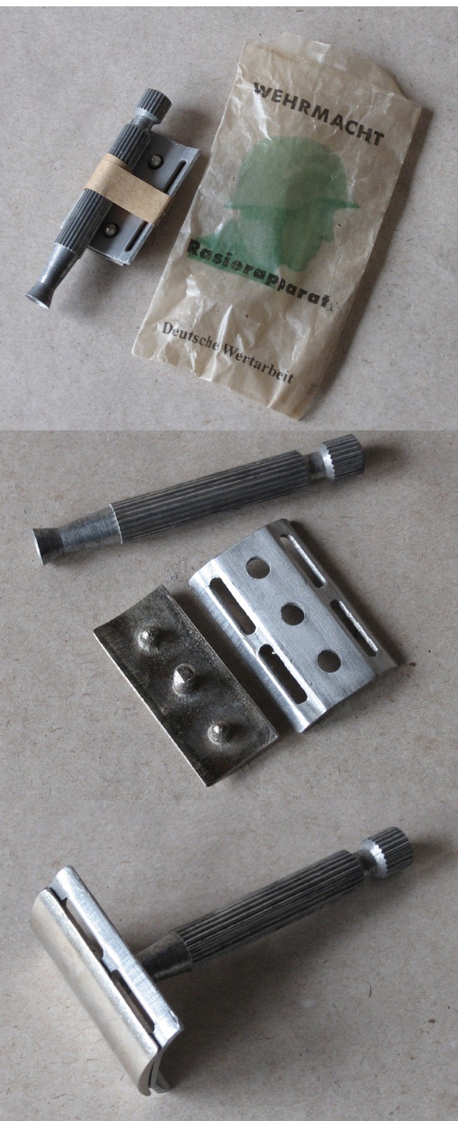 GERMAN WWII SOLDIER'S SAFETY RAZOR / WEHRMACHT PERSONAL EQUIPMENT ...