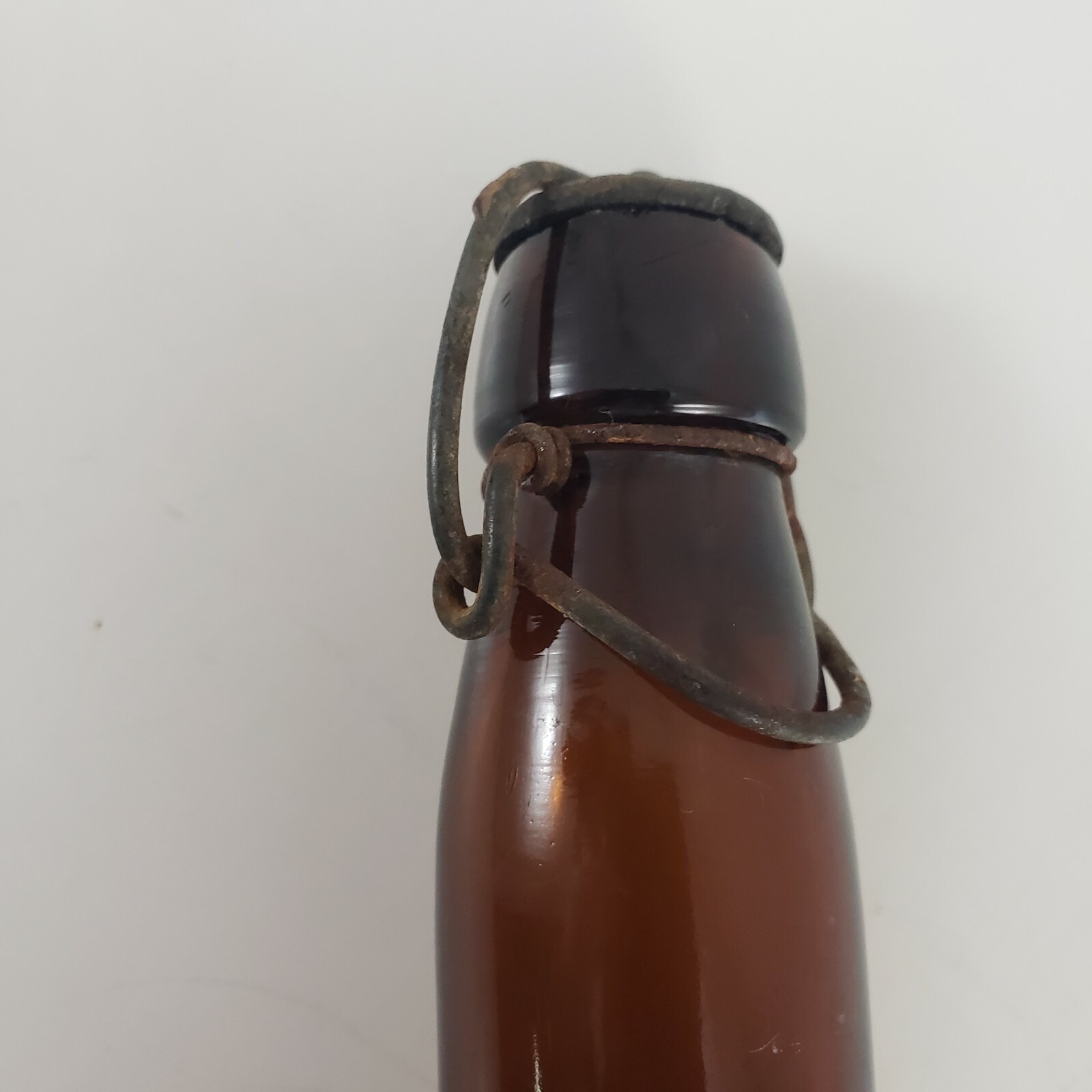 Embossed Hoster Brewing Col OH Beer Bottle Brown Blown Glass Clamp Lid ...