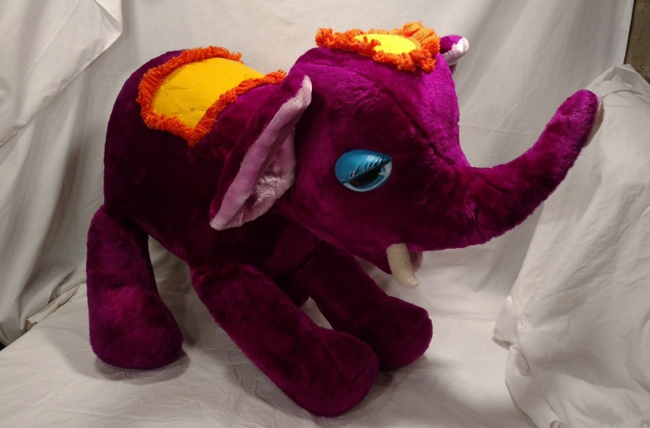 Vintage Purple Circus Elephant, Smile Novelty Toys Co., 2 Feet Tall ...
