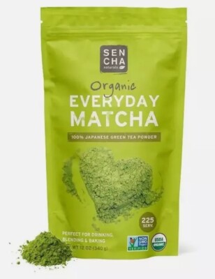 Sencha Naturals Organic Everyday Matcha 100% Japanese Green Tea Powder ...