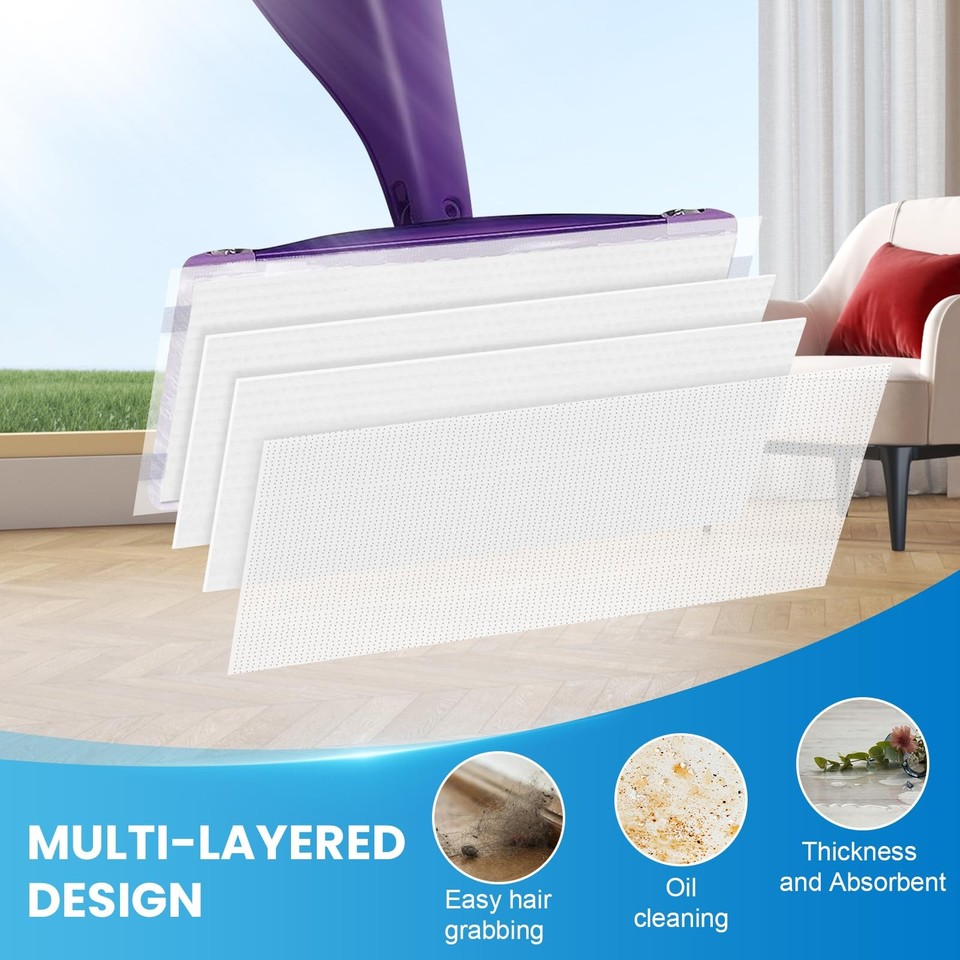 36-Pack Disposable Mop Pad Refills for Swiffer Wet Jet Spray Mop - Wet ...