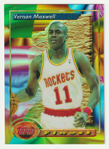 1993-94 Topps Finest Refractor Vernon Maxwell 147 AKA Mad Max Houston ...