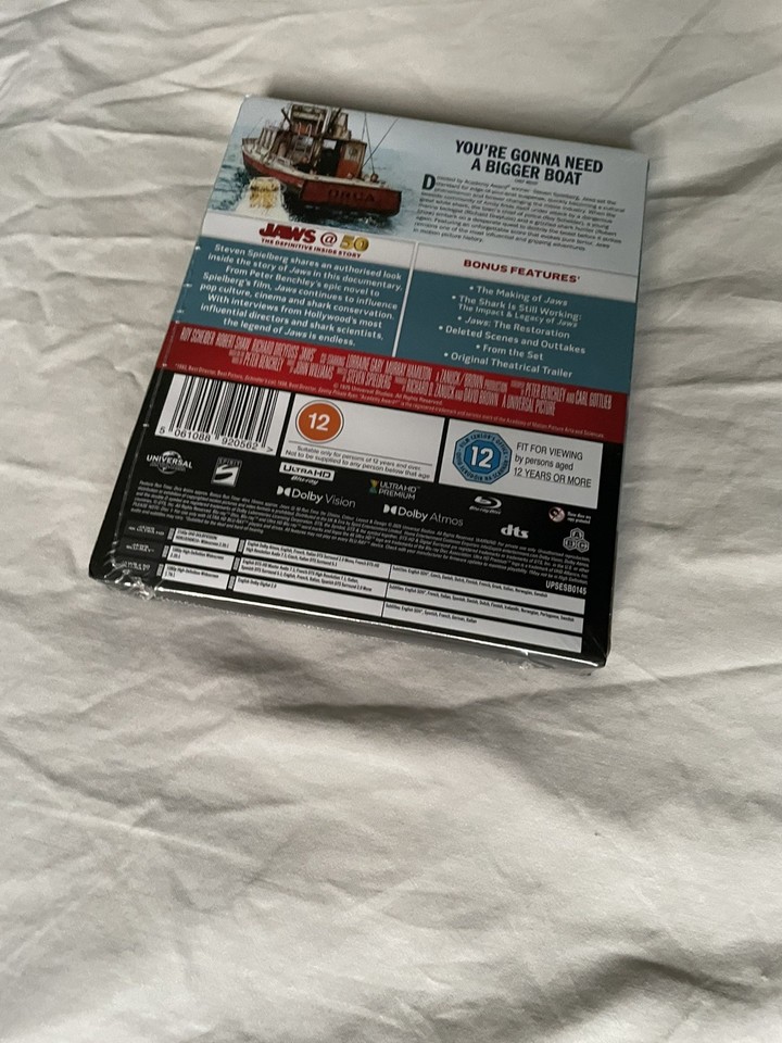 Jaws 4K UHD/ Blu-ray 50th Anniversary Steelbook - Limited Edition ...