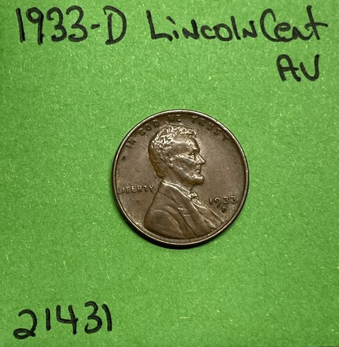 1933 D Lincoln Wheat Cent / Penny 1c AU About Uncirculated | eBay