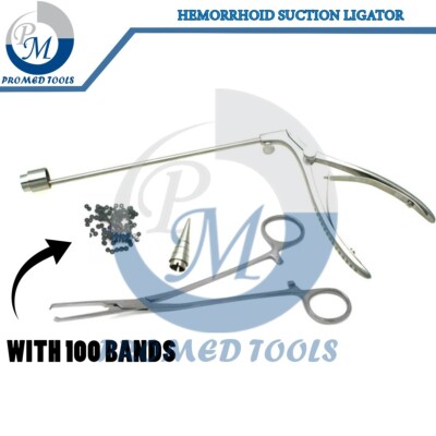 Hemorrhoid Suction Ligator With 100 Free Bands Surgical Instruments kit ...