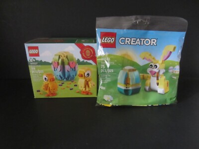 Lego Easter Chicks w/Egg 40527 + Easter Bunny w/Egg Poly 30583 (2 ITEM ...