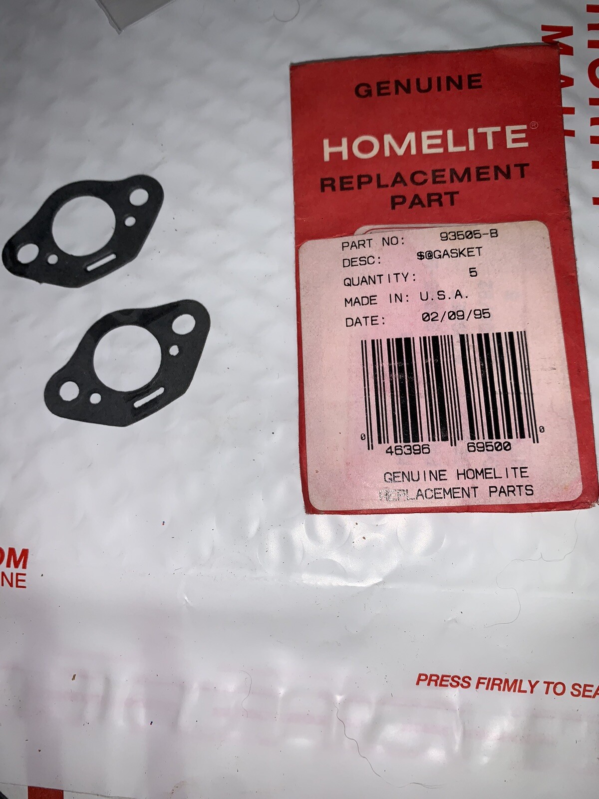 2 Pack of OEM Homelite Gaskets 93505-B *NOS*(bt | eBay