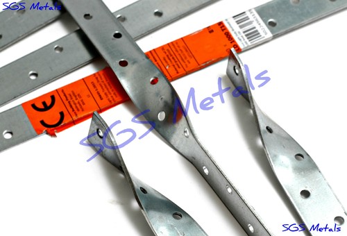 Galvanised Builders Straps TWISTED @ 150 mm 27.5 x 2.4 mm | eBay UK