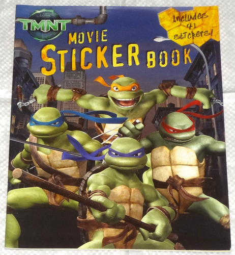 2007 TEENAGE MUTANT NINJA TURTLES TMNT MOVIE STICKER BOOK MIRAGE SIMON ...