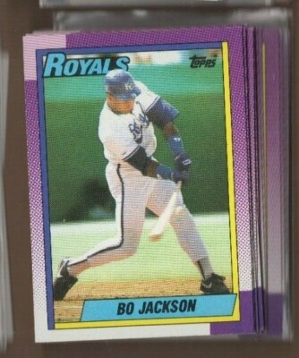 BO JACKSON 1990 TOPPS Baseball #300 Kansas City ROYALS FB/BB LEGEND! BO ...
