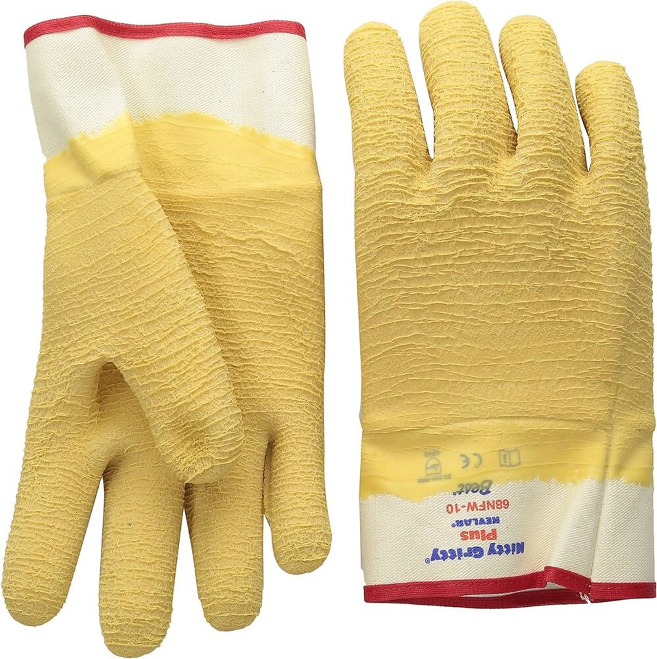 Showa 68NFW-10 Original Nitty Gritty Gloves, Fully Coated, Large ...