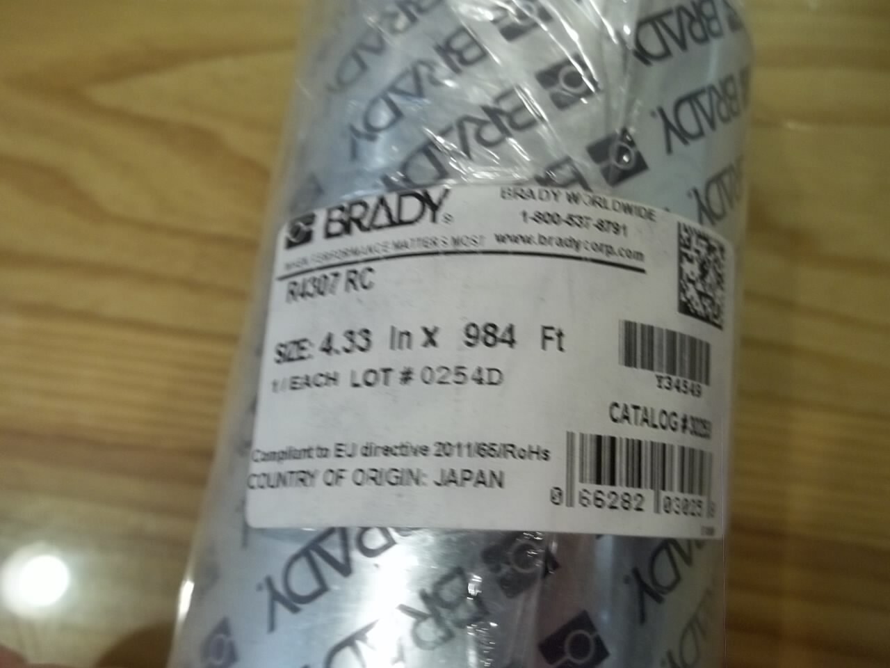 Brady - R4307 - Brady 4300 Series - 1 - Black - 4.3 In X 980 Ft - Print ...