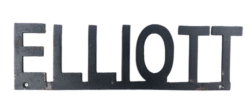 13" Rustic Black Cast Iron Wall Hanging ELLIOTT | eBay