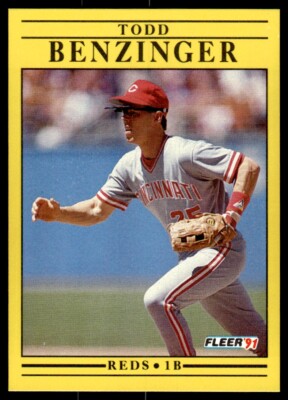 1991 Fleer Baseball Card Todd Benzinger Cincinnati Reds #56 | eBay