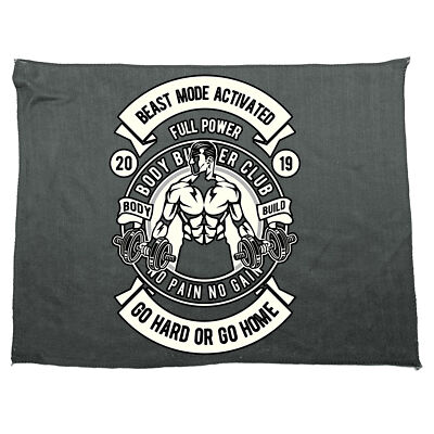 Beast Mode Activated Gym Bodybuilding - Funny Microfiber Gym Sports ...