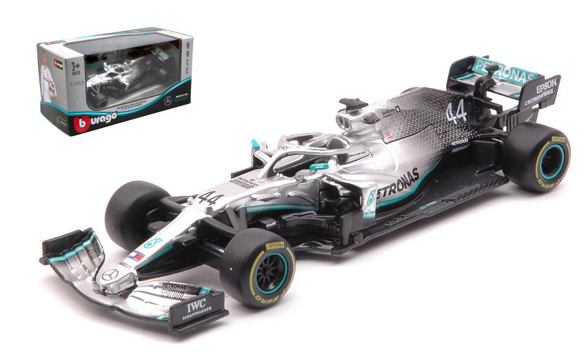 Model Car formula 1 F1 Scale 1:43 Burago Mercedes F1 W10 Hamilton 2019 ...