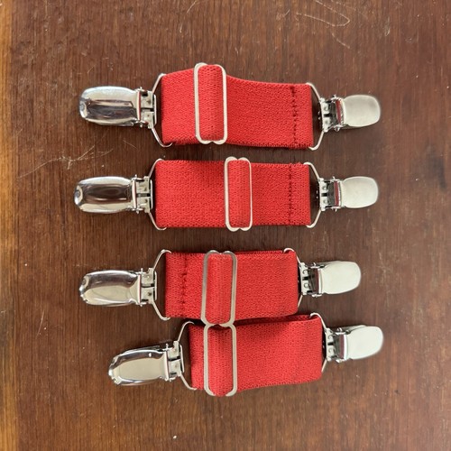 Red Garter Clips Adjustable Socks Stockings Fairy Steampunk Y2K ...