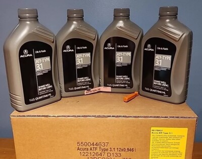 4x QUARTS ACURA Genuine ATF Type 3.1 9SPD Transmission NEW SEALED Honda ...