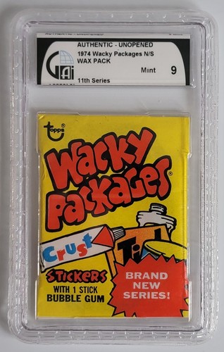 1975 WACKY PACKAGES 11TH SERIES UNOPENED PACK GRADED GAI 9 MINT @ SUPER ...