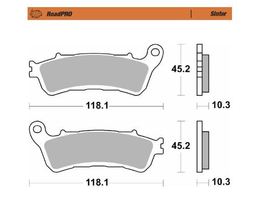 Moto-Master RoadPRO Sinder Brake Pad Rear For Honda GL 1800 2014-2015 ...