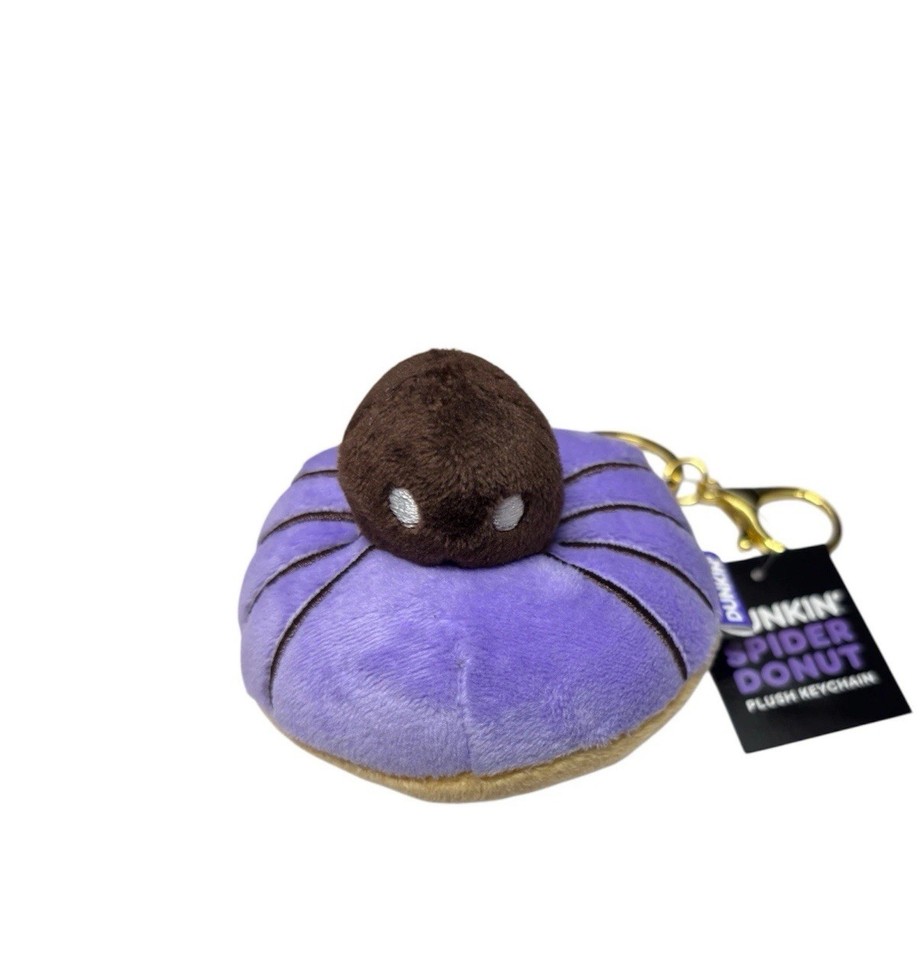 Limited Edition Dunkin Spider Donut Plush Keychain And Straw Buddy ...