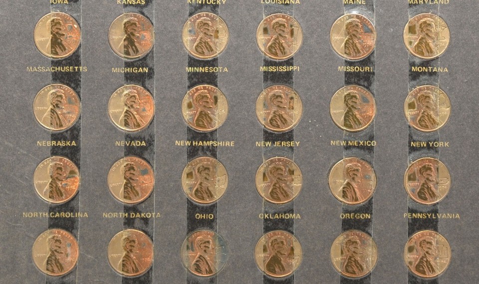 SPECIAL ORDER - 1974 Land Of The USA Lincoln Penny 50 State Framed ...