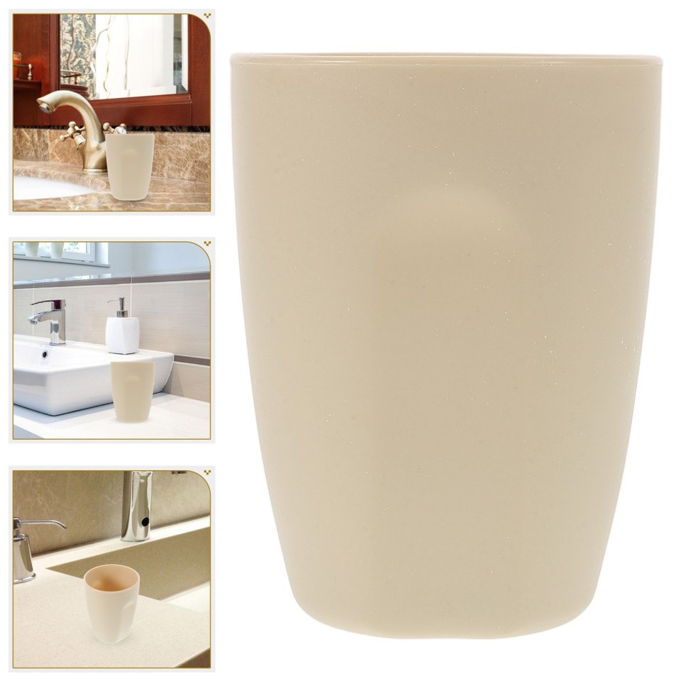 Mini Trash Can (blue) Plastic Round Toothbrush Bathroom Cup Couple ...