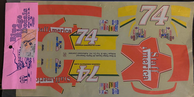 Blue Ridge Decals 1/24 1/25 #74 Staff America Lumina Jack Sprague | eBay