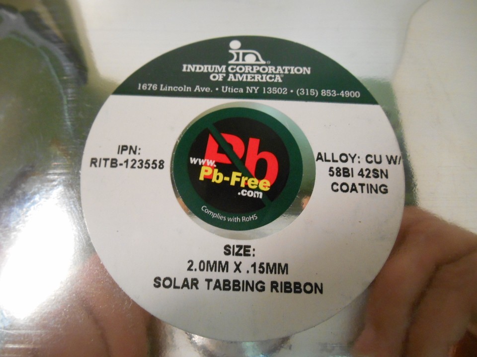 New Indium Corporation 58Bi/42Sn Tabbing/Bus Ribbon Kit | eBay