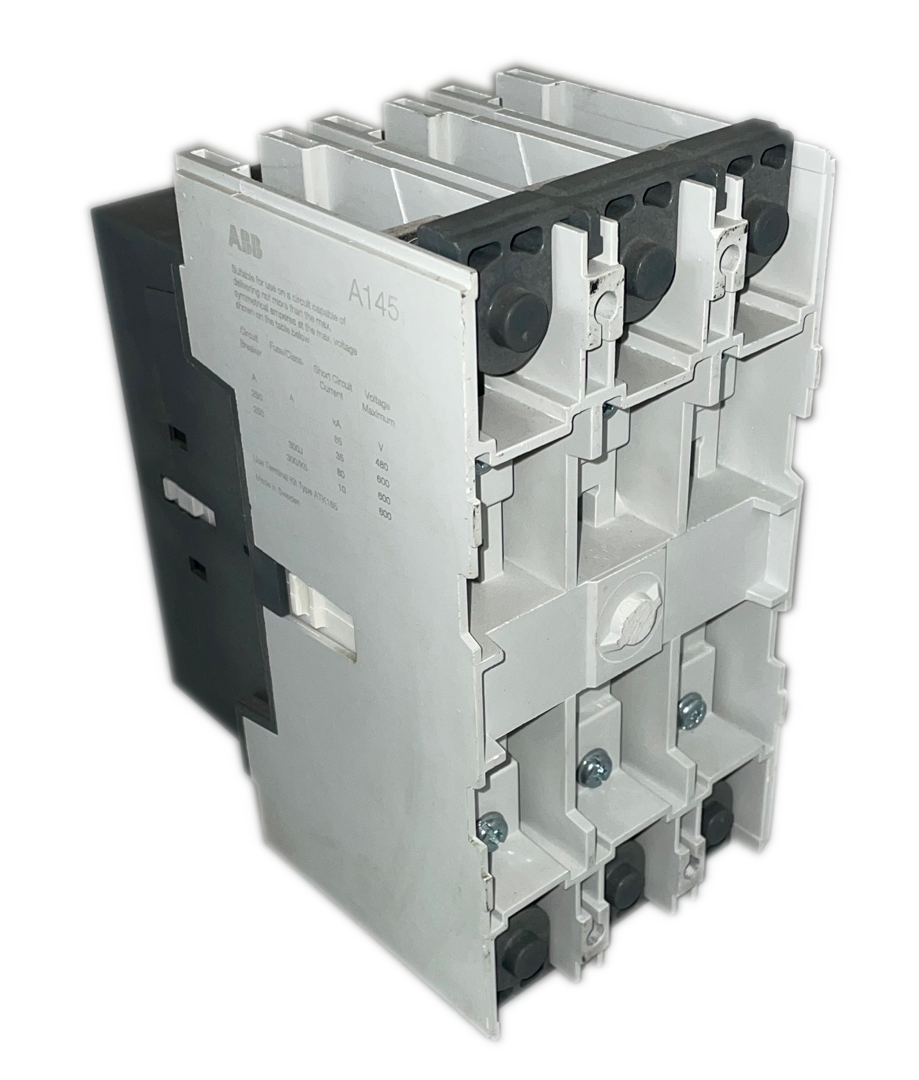 ABB A145-30 A Series Contactor, 3-Pole, N/O, 110-120 Vac Coil, Used and ...