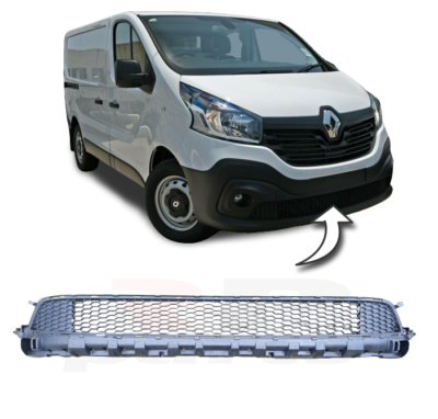 FOR RENAULT TRAFIC 2014 - 2020 NEW FRONT BUMPER LOWER CENTER BLACK ...