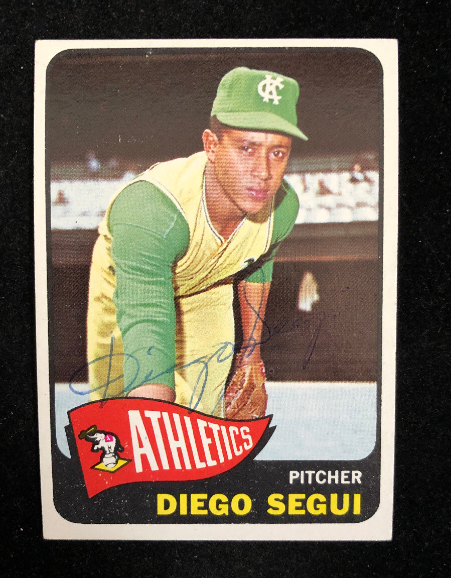 DIEGO SEGUI 1965 TOPPS AUTOGRAPHED SIGNED AUTO BASEBALL CARD 197 A'S | eBay