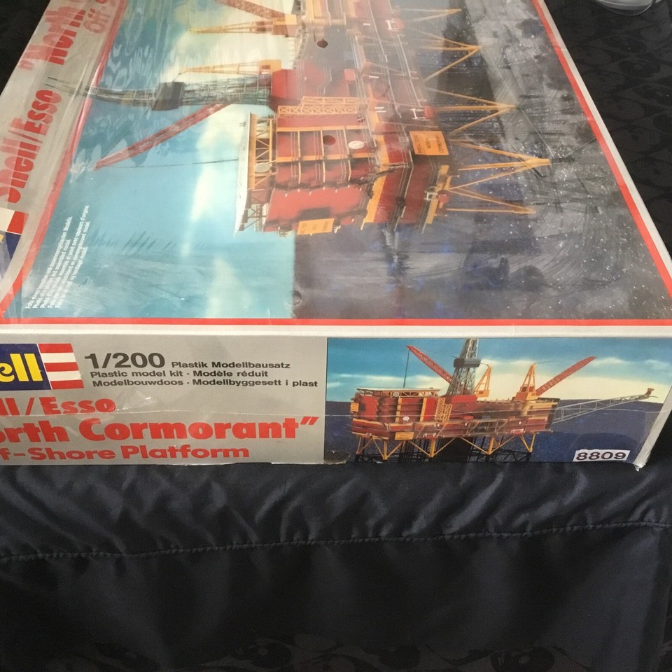 REVELL SHELL NORTH CORMORANT OFFSHORE RIG VINTAGE MODEL KIT #8809 NIB ...