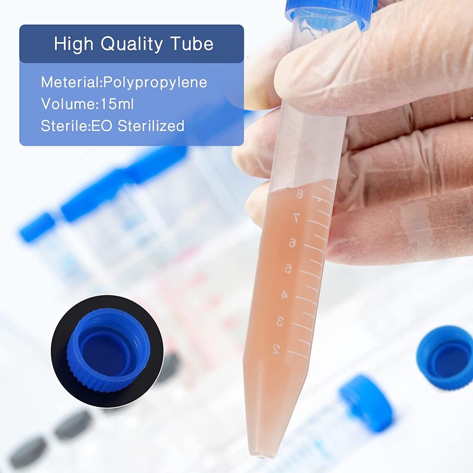 15ml Conical Centrifuge Tubes Sterilized,Falcon Tubes,Test Tube Sample ...