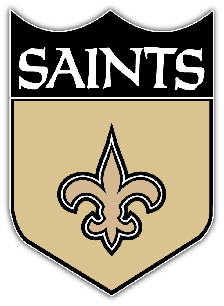 New Orleans Saints Shield NFL Sport Car Bumper Sticker Decal "SIZES ...