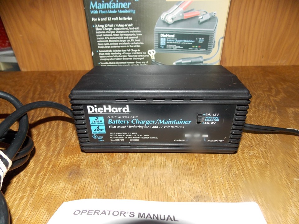 Diehard Battery Charger Maintainer 71219 (6 & 12 Volt) Working VERY ...