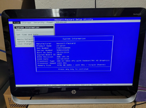 HP Pavillion 23-g010 AIO AMD E2-3800 1.30GHz 4GB RAM + Charger NO HDD | eBay