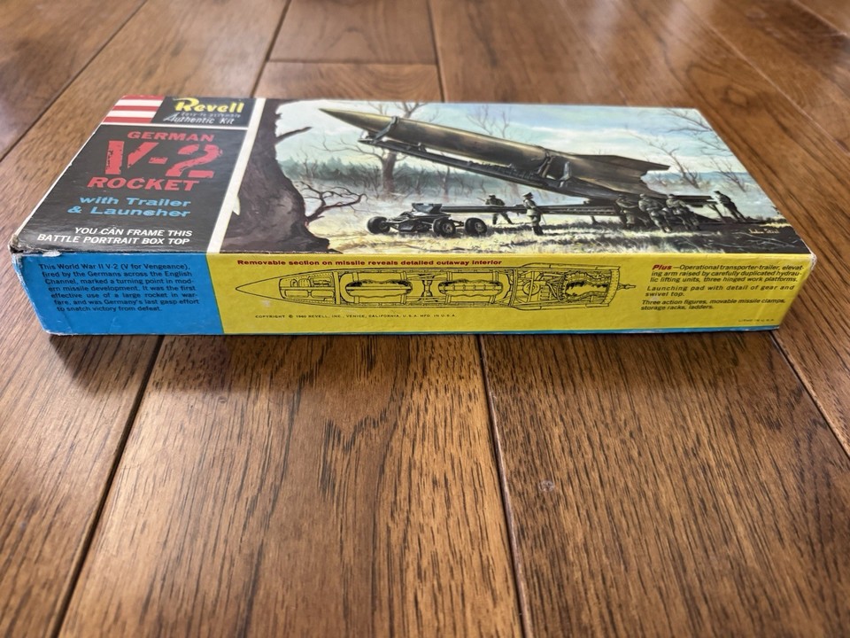 VINTAGE 1960 REVELL AUTHENTIC GERMAN V-2 ROCKET MODEL KIT BOX ONLY! | eBay