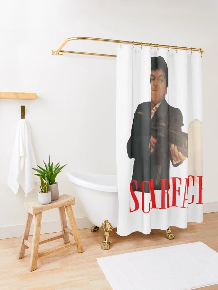 Scarface Design 3 Shower Curtain Mafia Movie Theme Bathroom Decor For ...