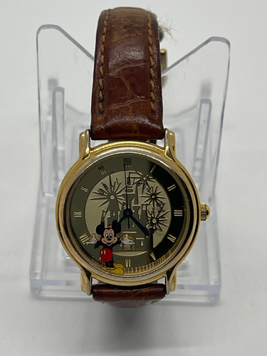 Disney Time Works Mickey Mouse at Walt Disney World Castle Gold Watch ...