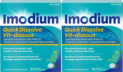 Imodium Diarrhea Relief, Quick Dissolve 40 Tablets, Fresh stock Canada ...