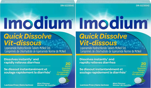 Imodium Diarrhea Relief, Quick Dissolve 40 Tablets, Fresh stock Canada ...