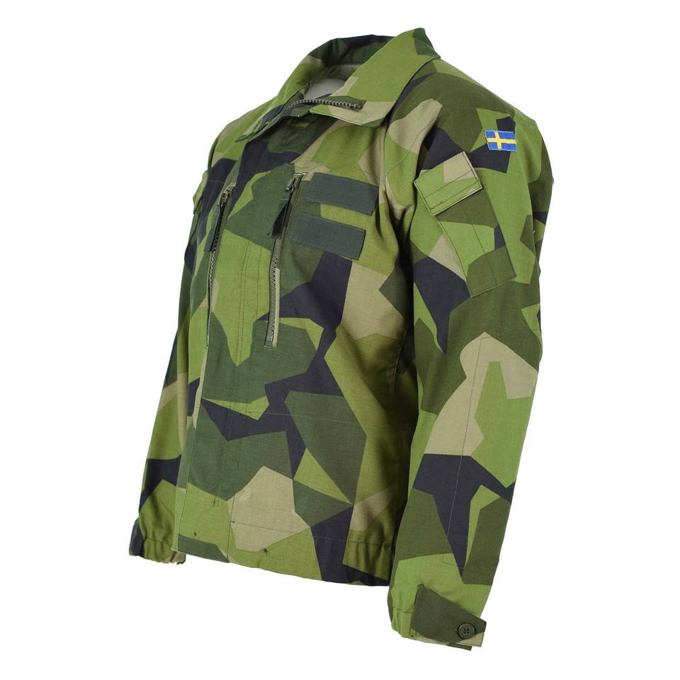 Original Swedish army M90 jacket splinter camouflage field combat ...
